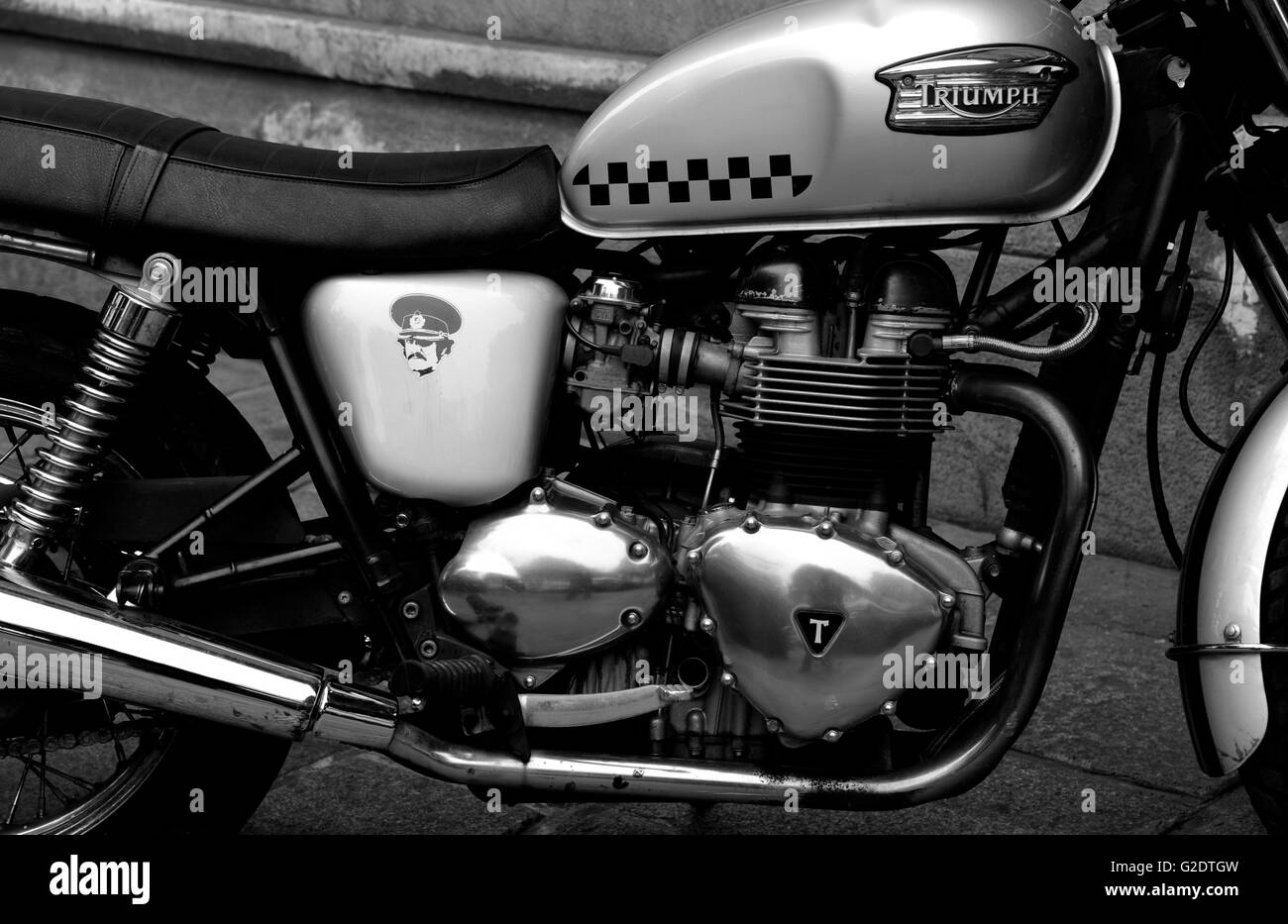 Grey motorcycle Black and White Stock Photos & Images - Alamy
