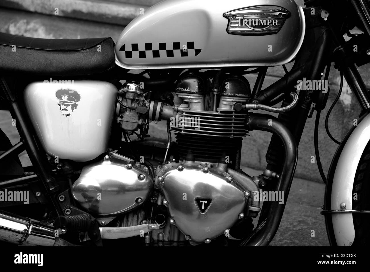 Triumph Bonneville motorcycle, Paris, France Stock Photo - Alamy