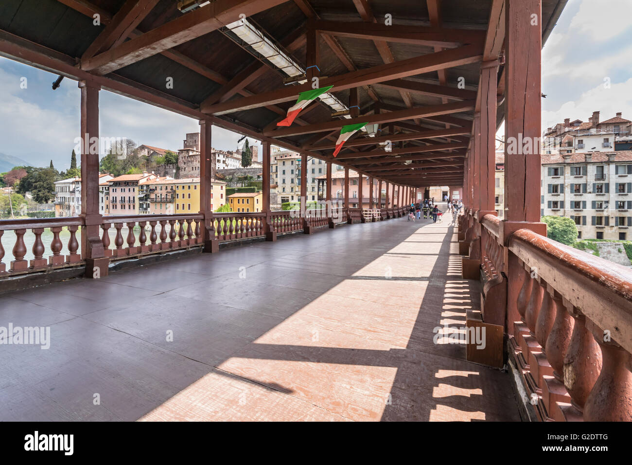 The Old Bridge also called the Bassano Bridge or Bridge of the Alpini ...