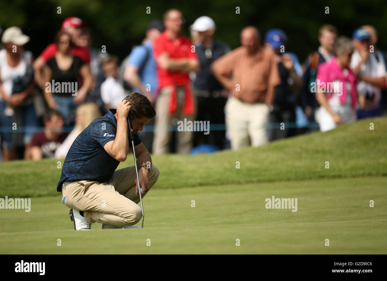 England's Robert Rock on the 15th hole during day three of the BMW PGA ...