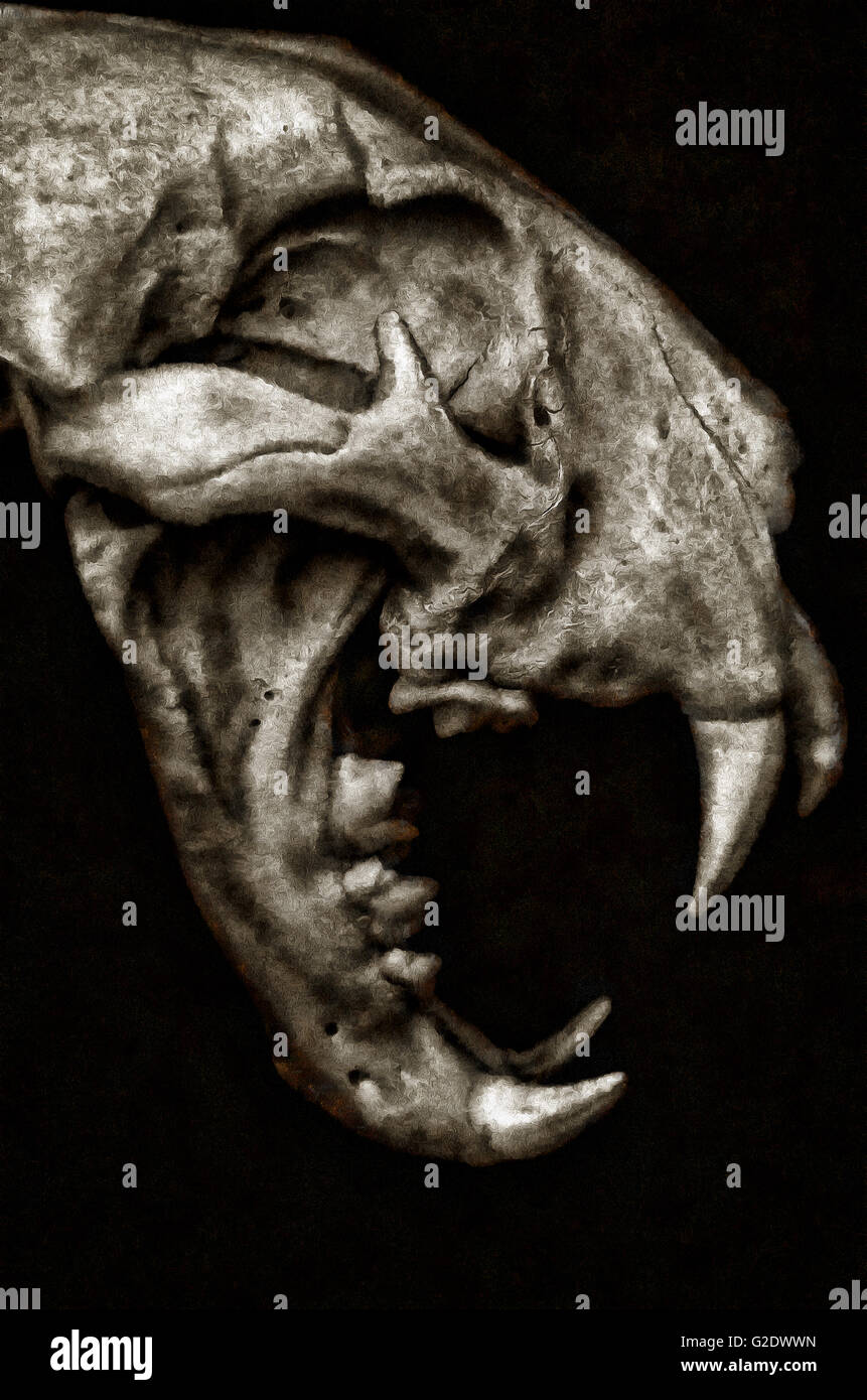 Saber Tooth Tiger Skull Mask