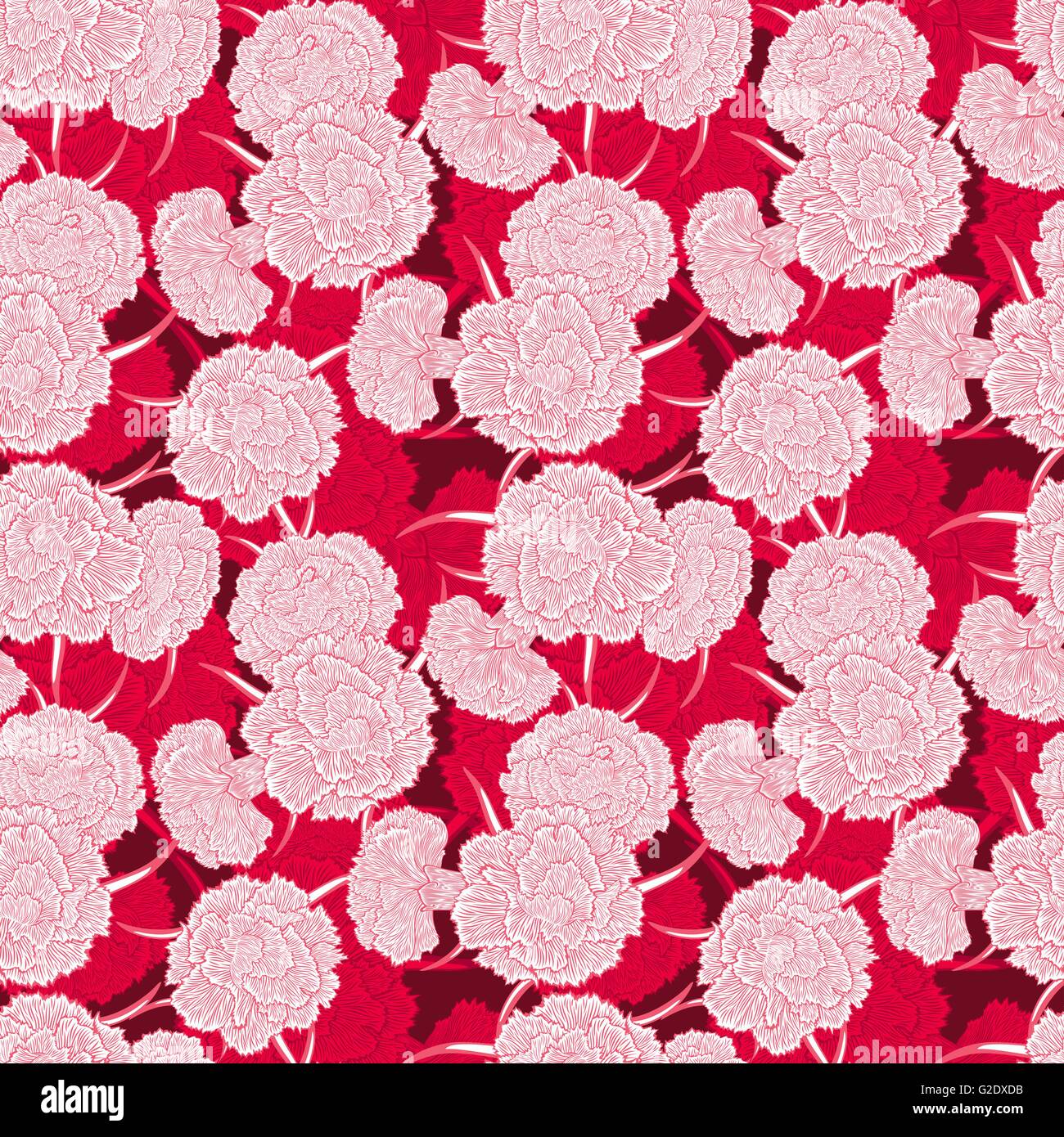 Carnation pattern Stock Vector Images - Alamy