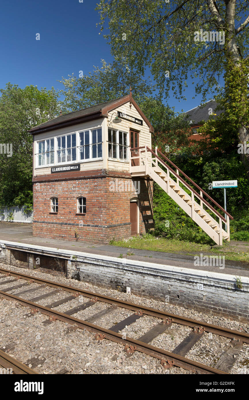 Old Signal Box Llandrindod Wells Powys Wales UK Stock Photo - Alamy