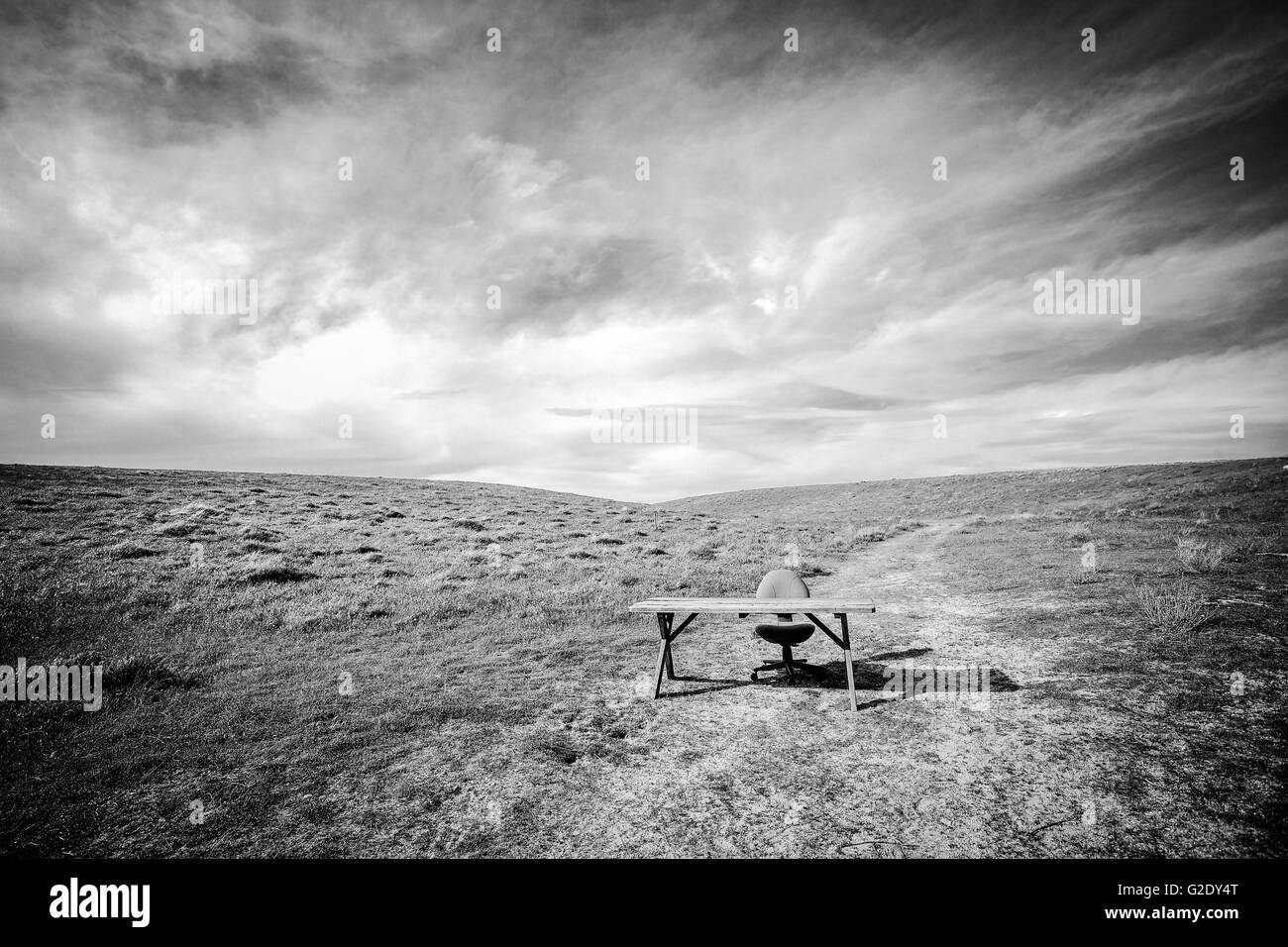 Vast open plains Black and White Stock Photos & Images - Alamy
