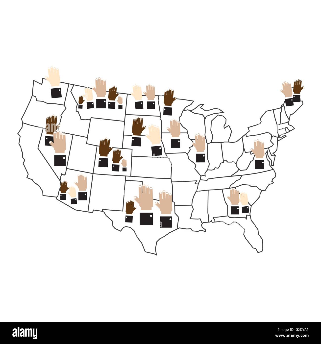 American usa illustration vote Cut Out Stock Images & Pictures - Alamy