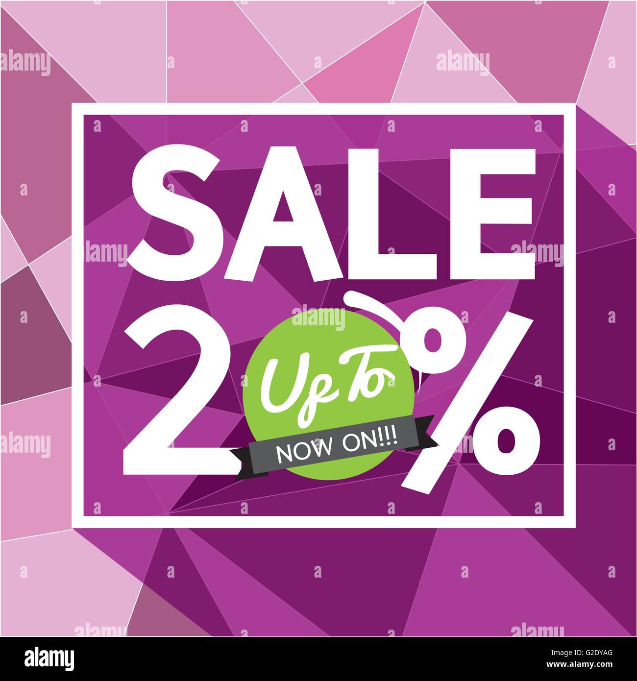 Sale Up To 20 Percent Banner Vector Illustration Stock Vector Image 