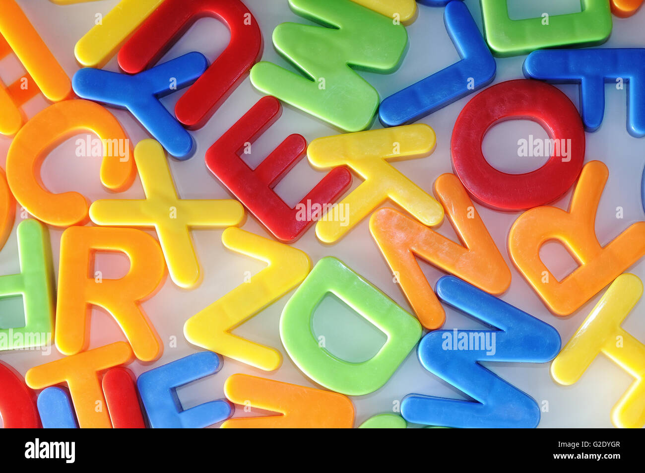 colorful letters. childhood education teaching Stock Photo - Alamy