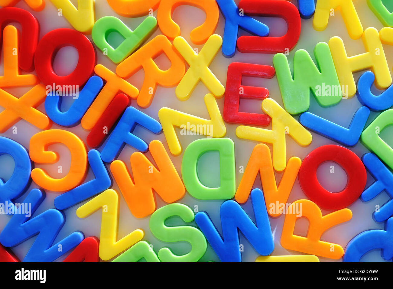 colorful letters. childhood education teaching Stock Photo - Alamy