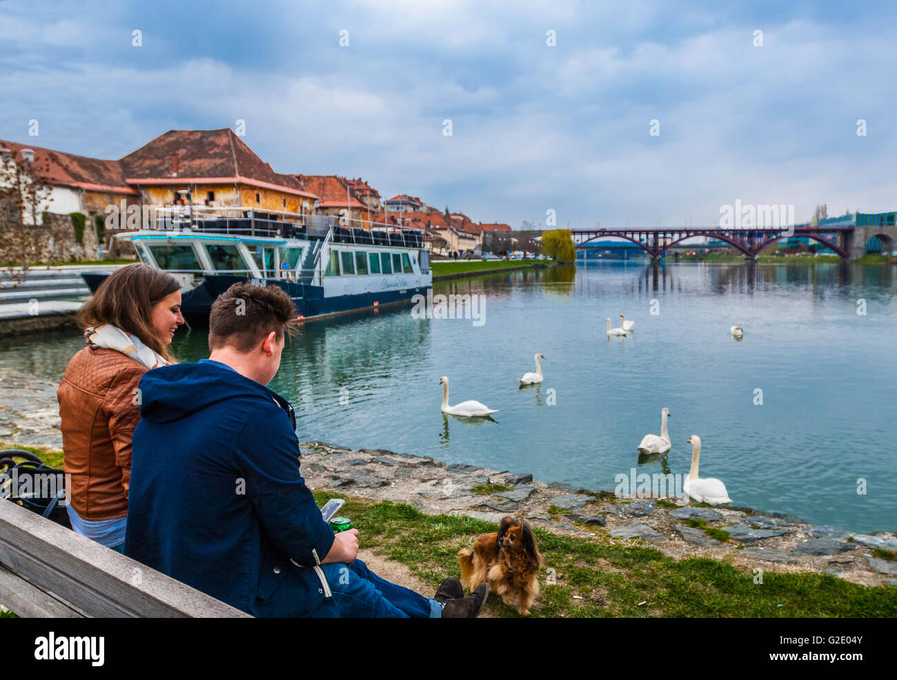 Slovenia - Podravska Maribor - along the river Drava Stock Photo - Alamy