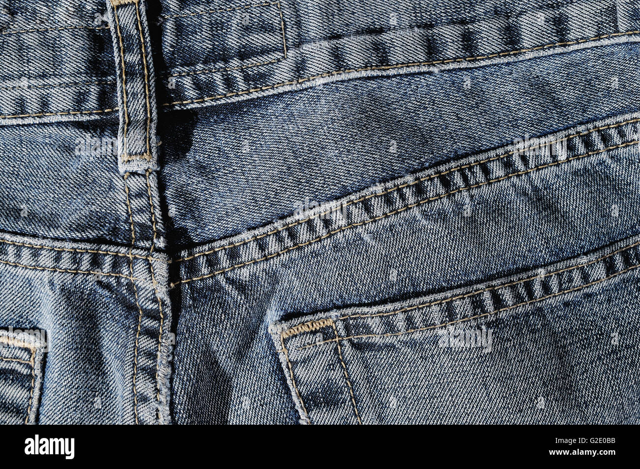 back of blue jeans texture or background Stock Photo - Alamy