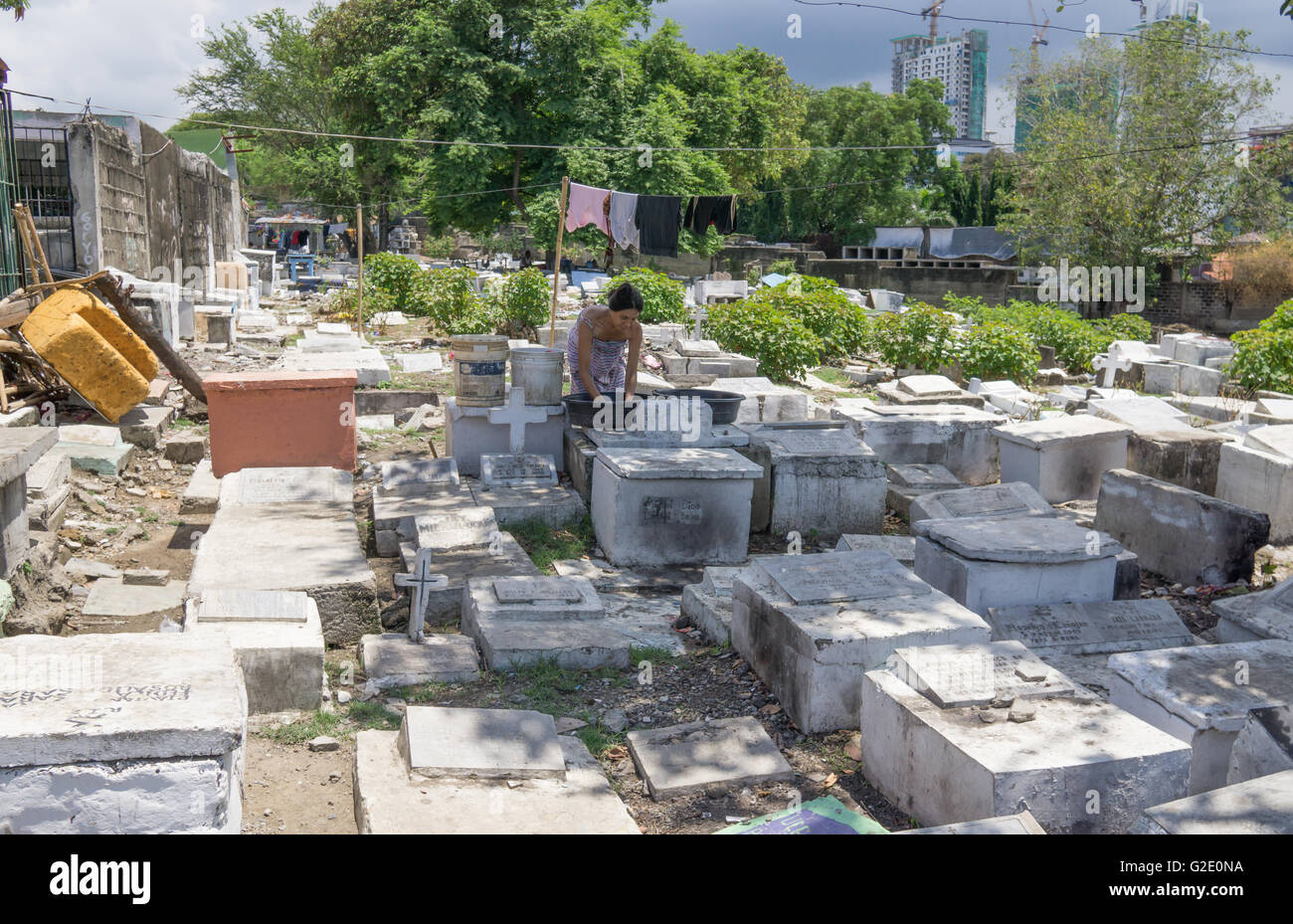 People living in Cemeteries is not uncommon in the Philippines.Here a ...