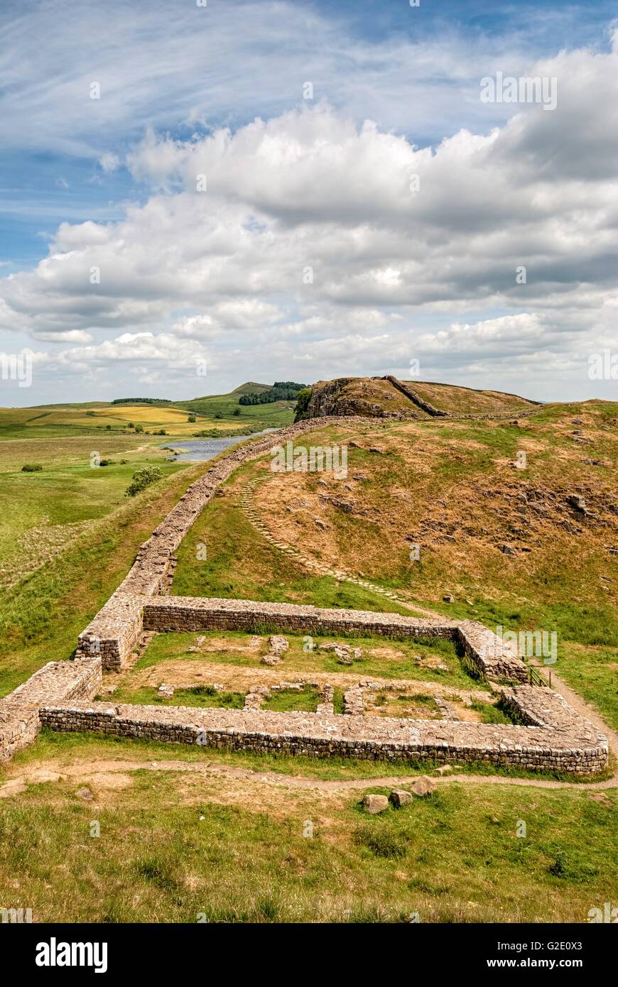 Milecastle 39 on Hadrians Wall Stock Photo - Alamy