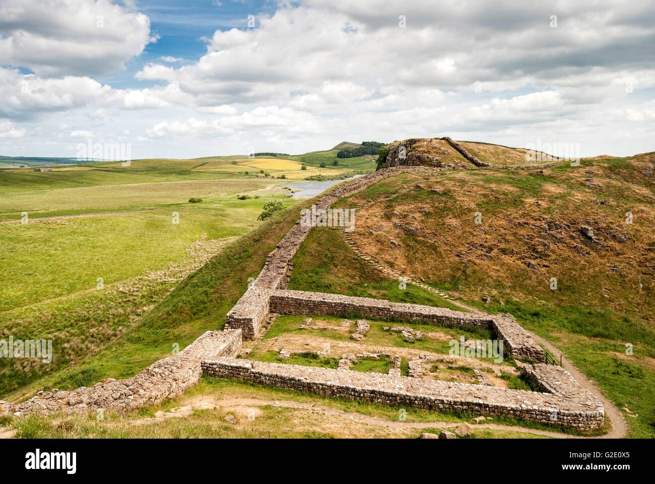 Milecastle 39 on Hadrians Wall Stock Photo - Alamy