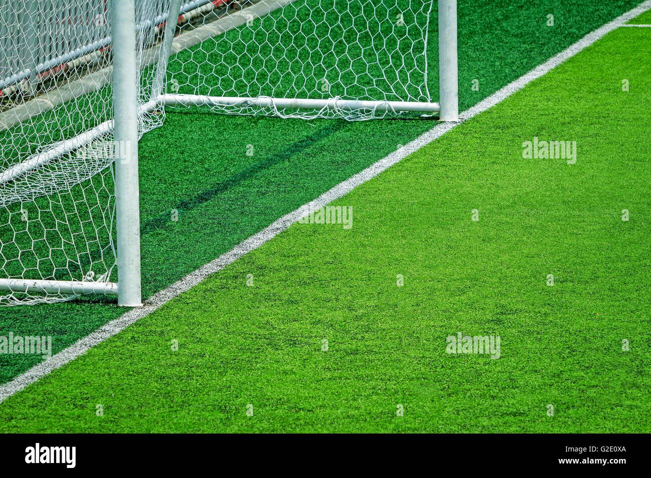 artificial turf of Soccer football field Stock Photo - Alamy