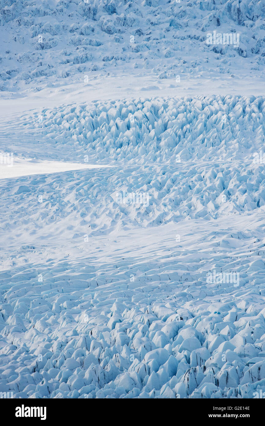 Ice field, Glacier Fjallsjökull, Fjallsárlón, Austurland, Iceland Stock ...