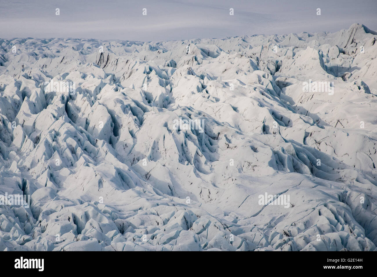 Ice field, Glacier Fjallsjökull, Fjallsárlón, Austurland, Iceland Stock ...