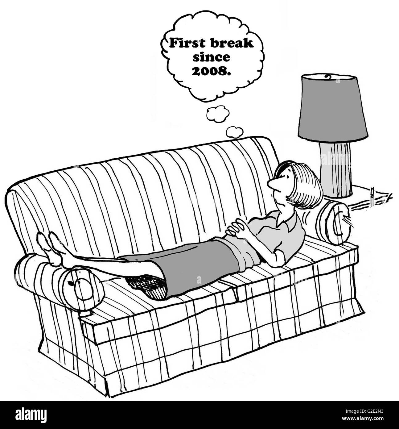 Cartoon stressed out woman hi-res stock photography and images - Alamy