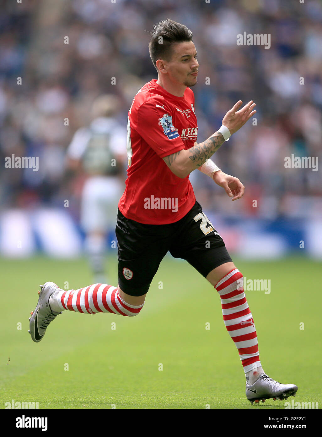 Barnsley's Adam Hammill celebrates scoring his side's second goal of ...