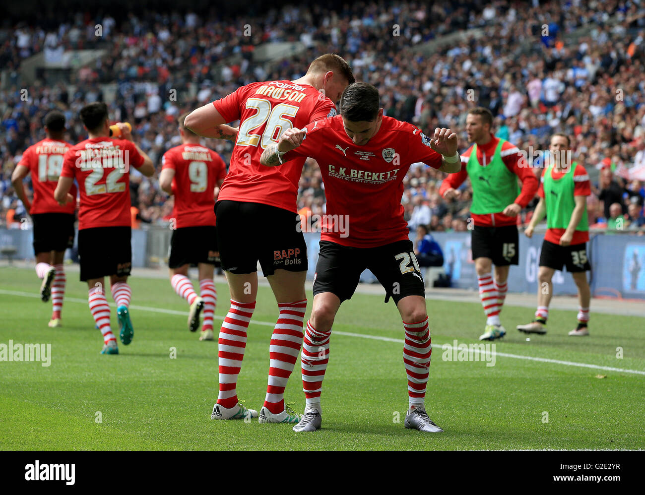 Barnsleys adam hammill celebrates scoring hi-res stock photography and ...