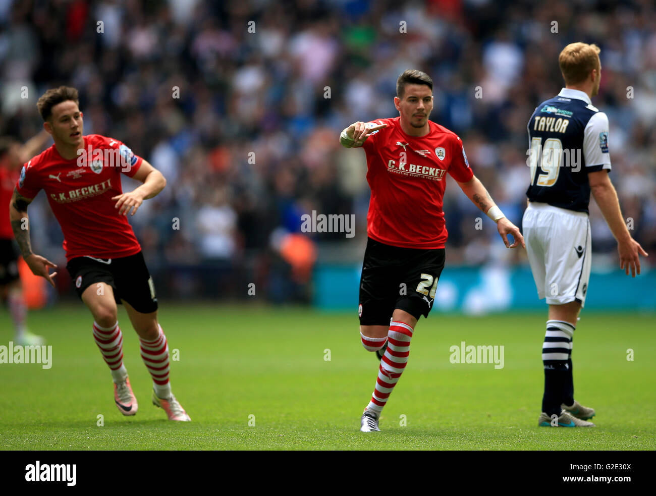 Barnsleys adam hammill celebrates scoring hi-res stock photography and ...