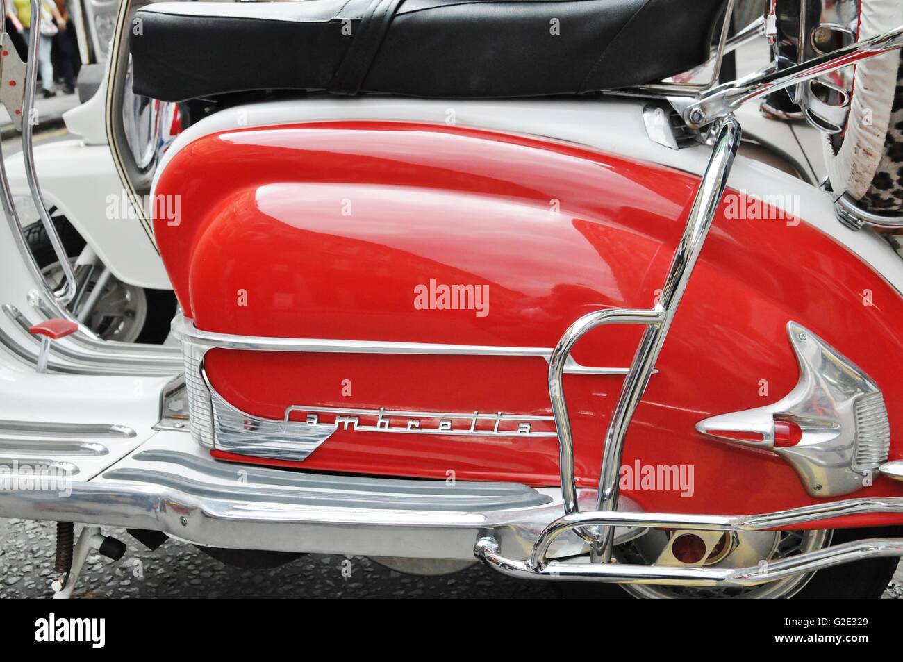 Mod and Motor Scooter in London's East End Stock Photo - Alamy