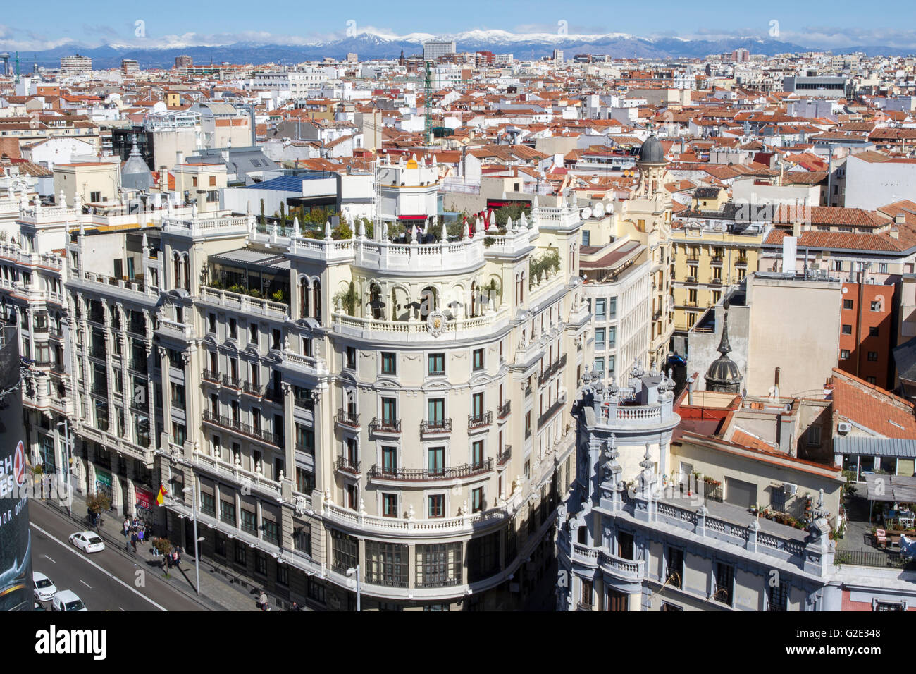 Rooftops madrid aerial view hi-res stock photography and images - Alamy