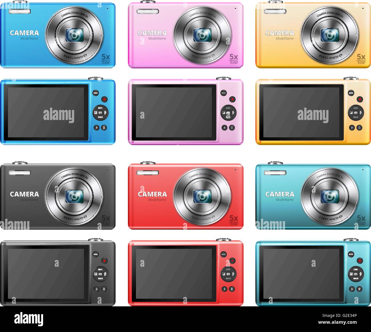 Set of small cameras Stock Vector Image & Art - Alamy