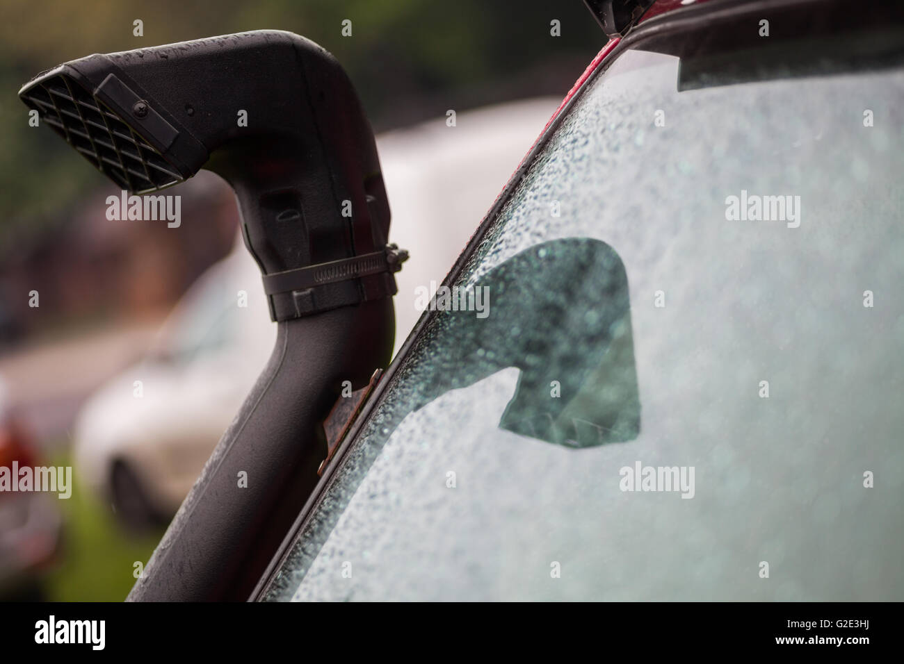 Close up shot of an off road car air intake, called snorkel Stock Photo ...