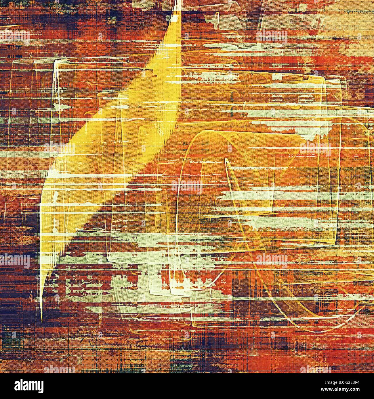 Grunge retro texture, aged background with vintage style elements and ...