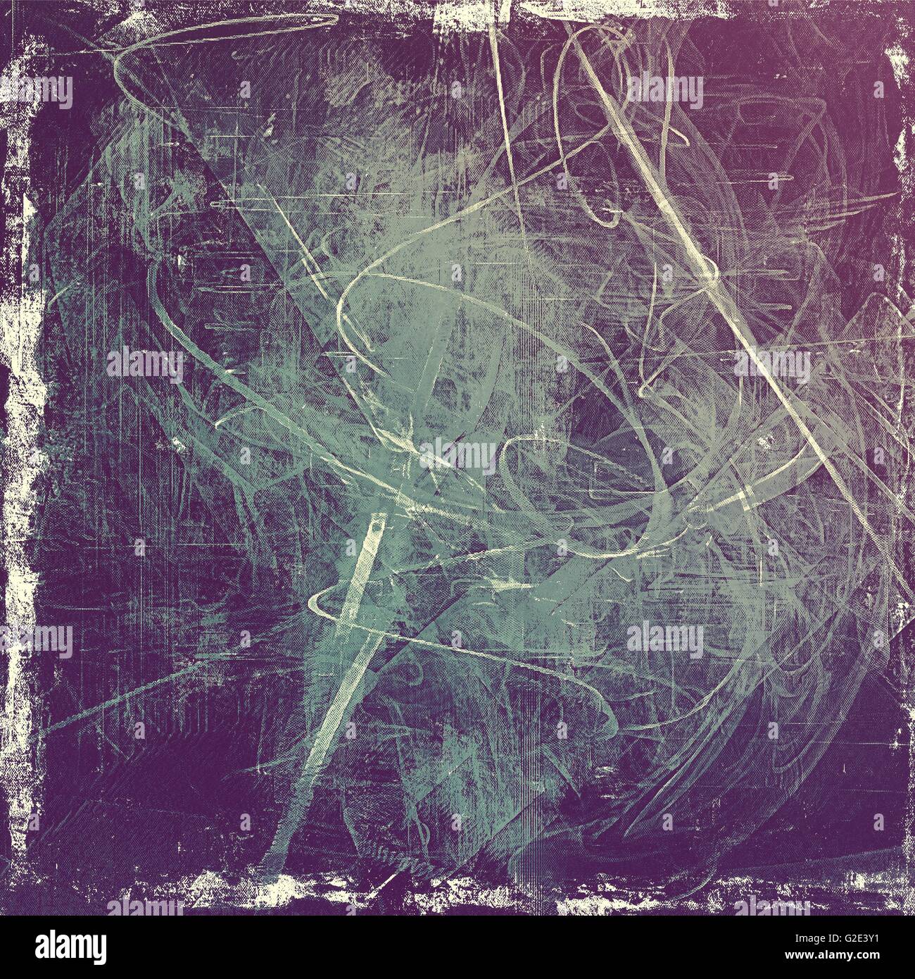 Grunge retro texture, aged background with vintage style elements and ...