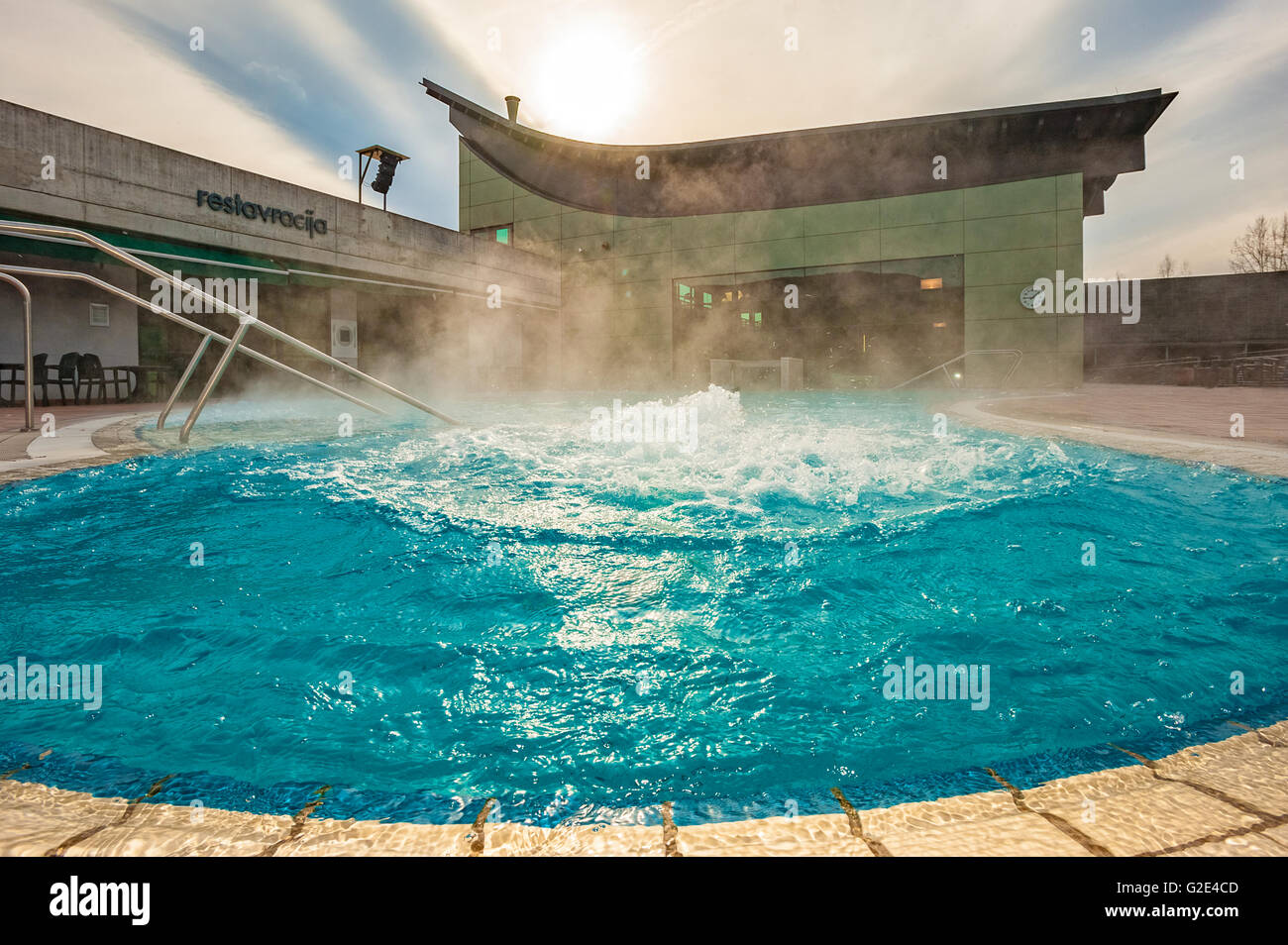 Slovenia Dolenjske Toplice Spa Krka Hotel Balnea -Outdoor pool with ...