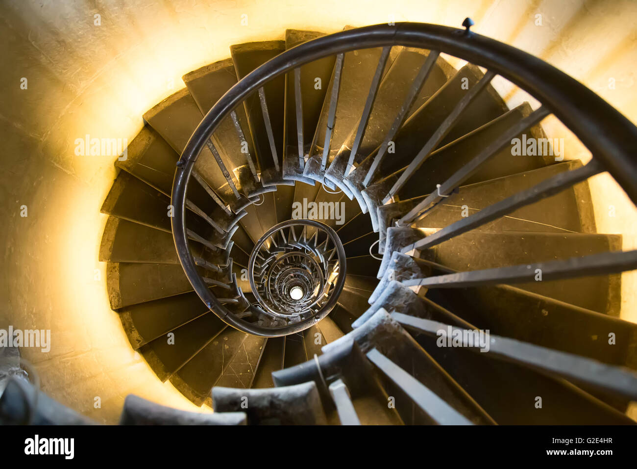 Spiral staircase in the monument Stock Photo - Alamy