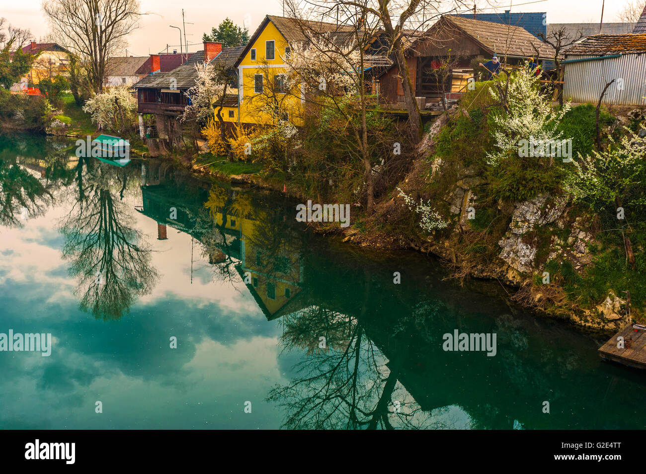 Slovenia Vavta Vas View in the River Krka Stock Photo - Alamy