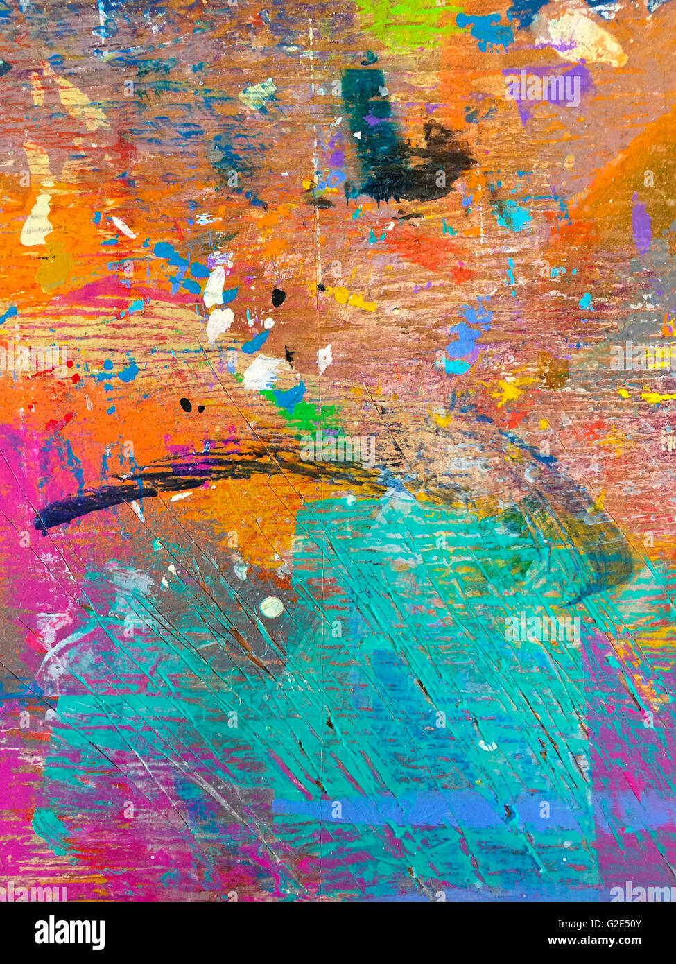 detail of artist work table Stock Photo - Alamy