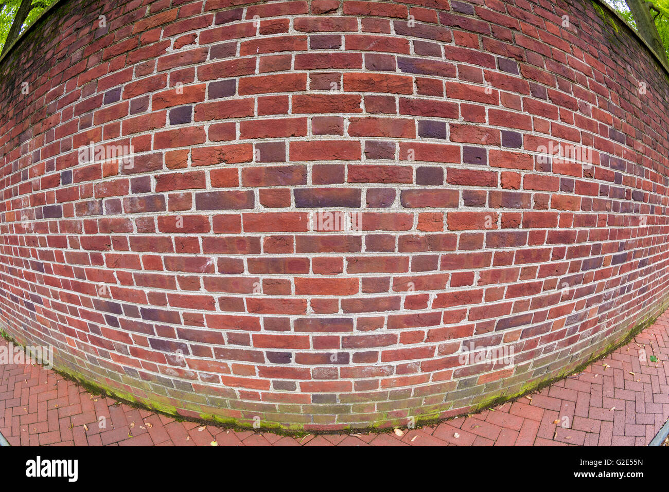 Bent perspective of a classic brick wall in Philadelphia Stock Photo ...