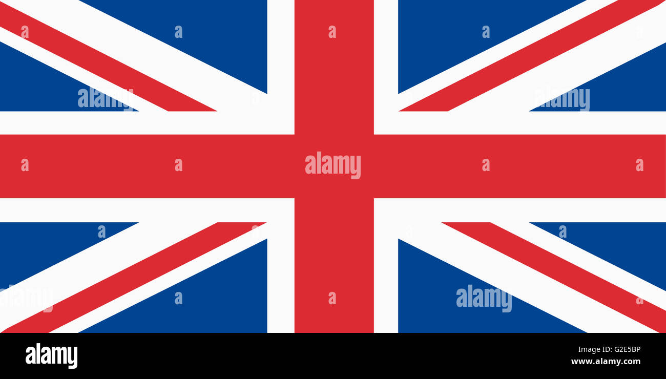 original and official flag of Great Britain is isolated on white ...