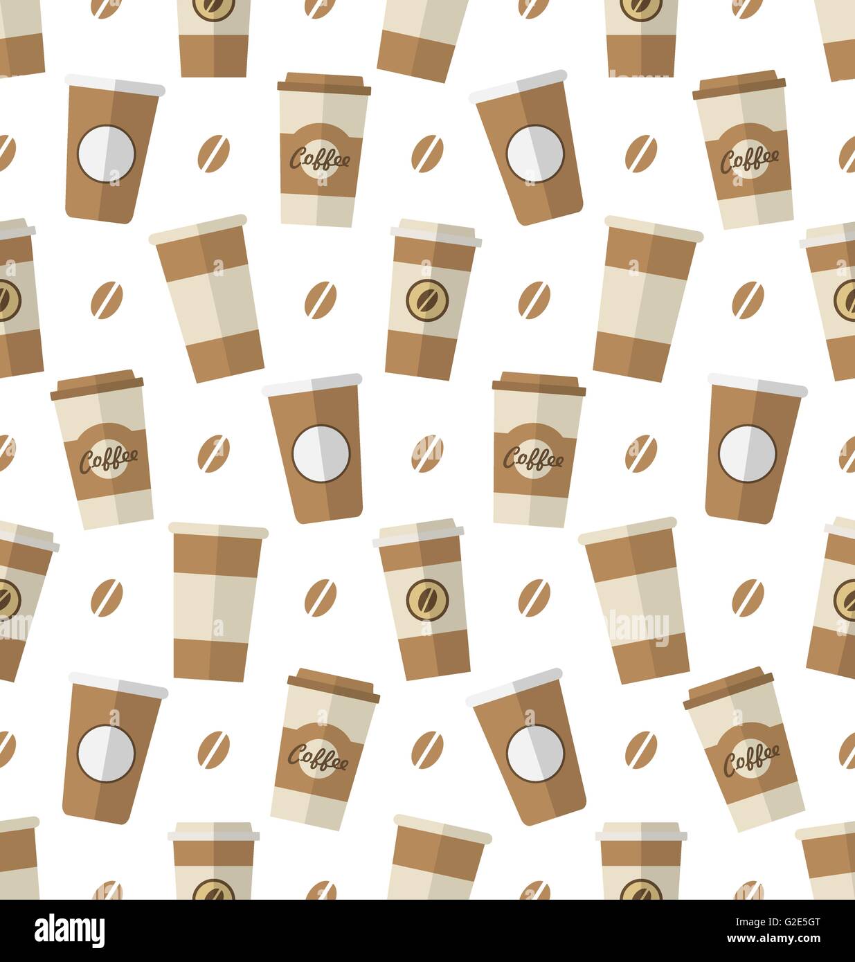Seamless Pattern with Disposable Coffee Cups Stock Vector Image & Art ...