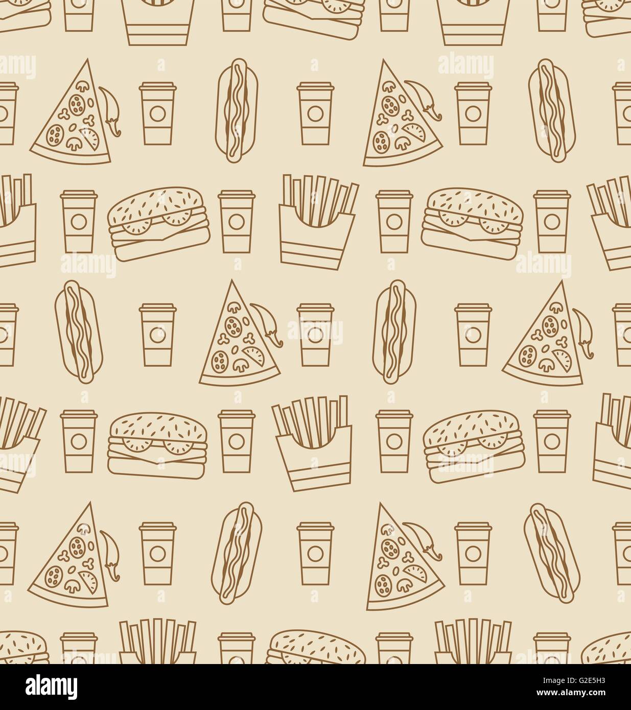 Contour hamburger fast food Stock Vector Images - Alamy