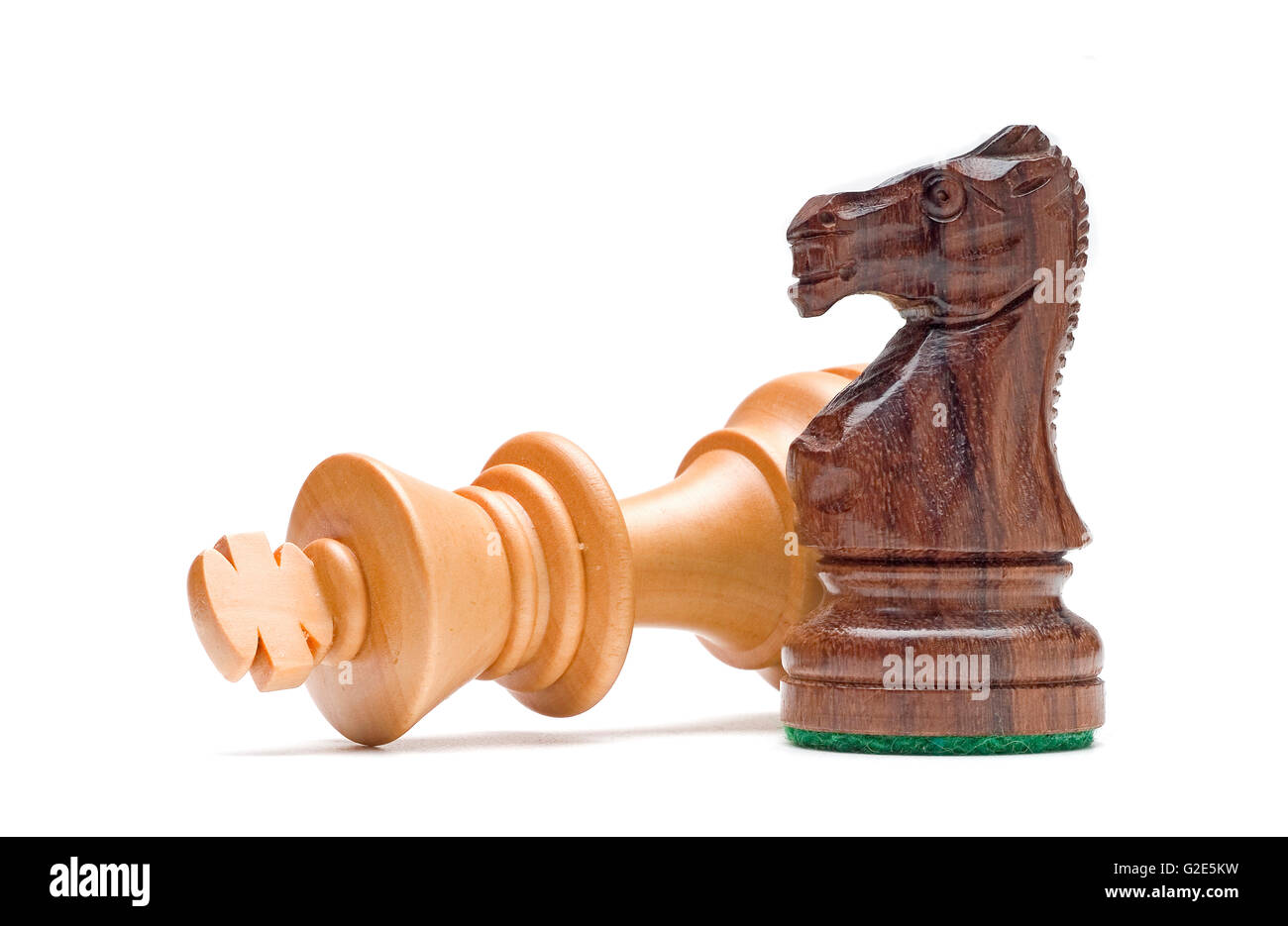 Traditional wooden chess pieces Cut Out Stock Images & Pictures - Alamy