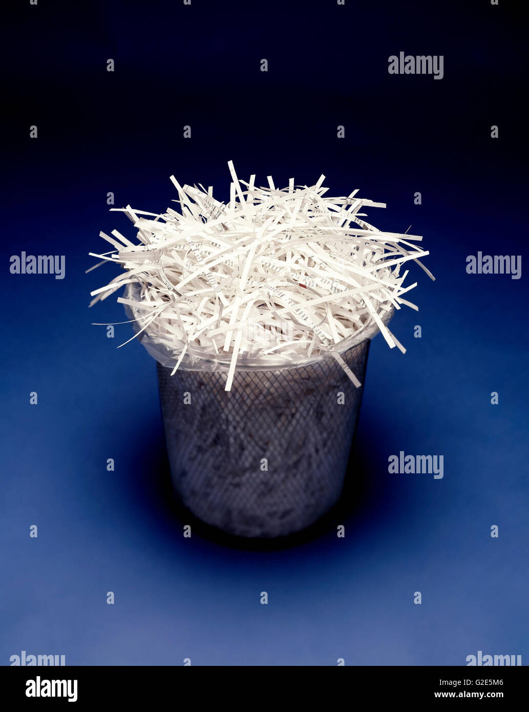Shredded Paper in Trash Can Stock Photo - Alamy