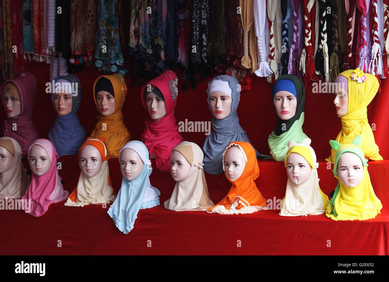 Muslim fashion street market, Indonesia Stock Photo - Alamy