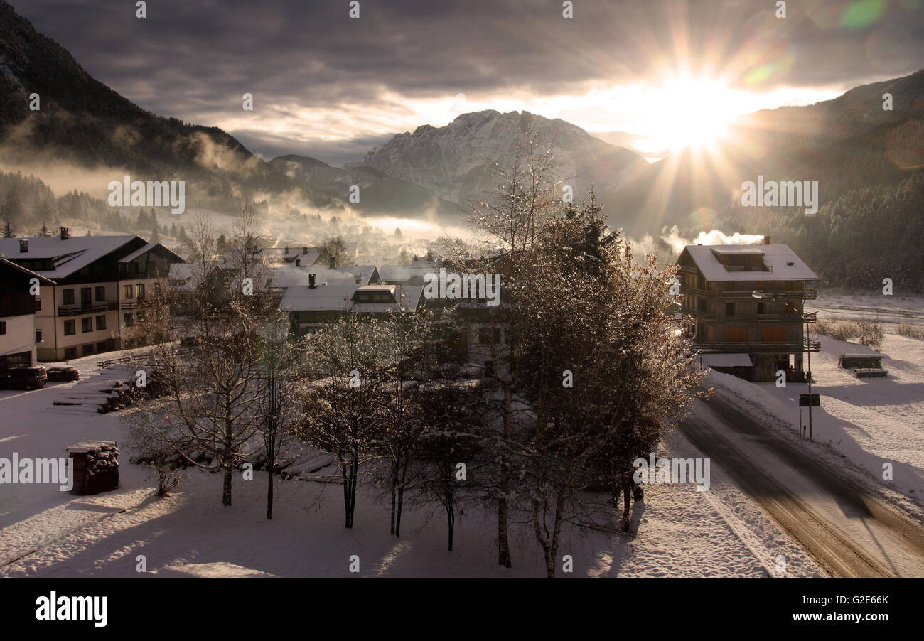 Idyllic mountain village in Italian Alps Stock Photo - Alamy