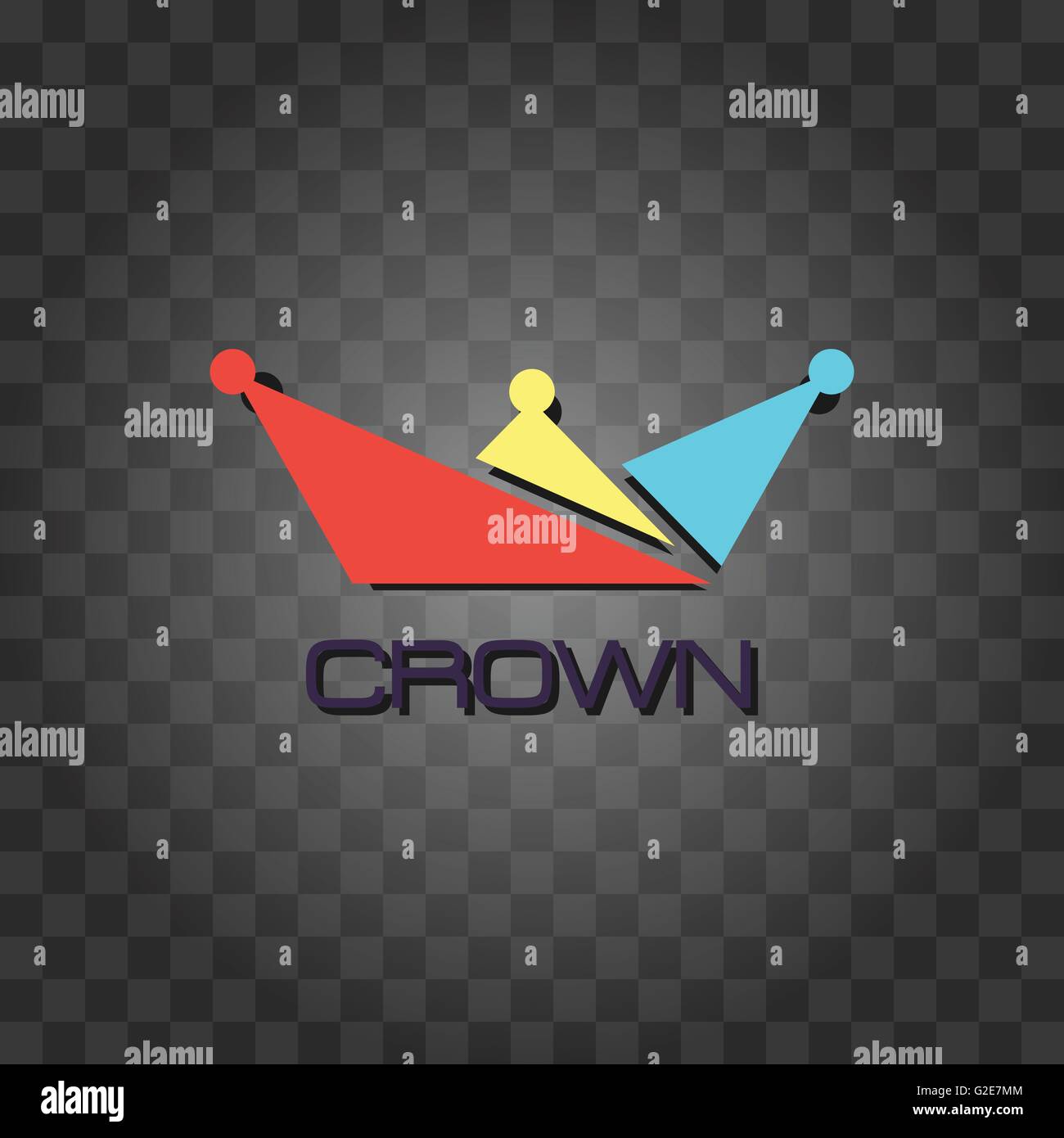 Vector Crown icon Checkers background Stock Vector Image & Art - Alamy