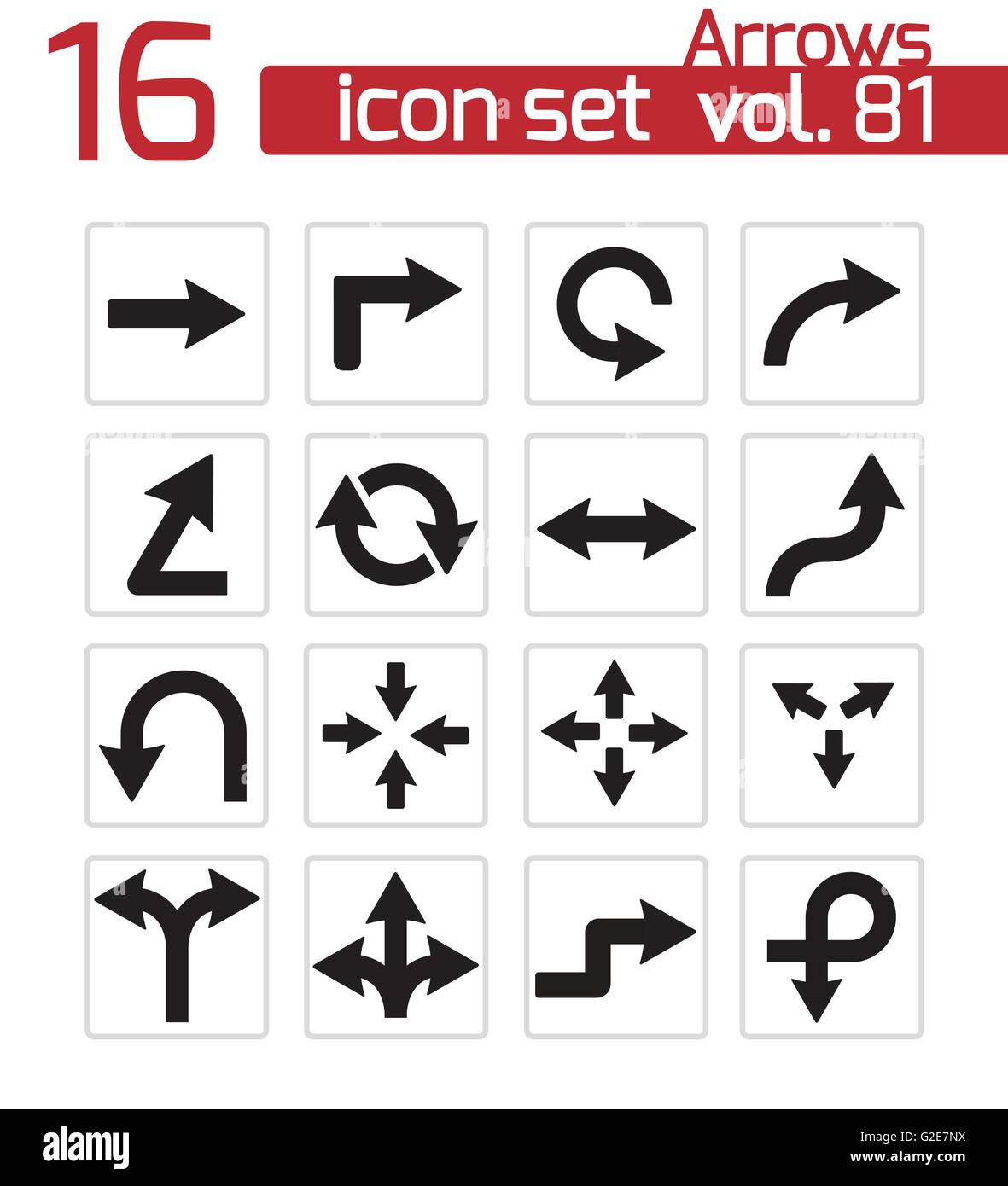 Vector black icon arrows icons on white background Stock Vector Image ...