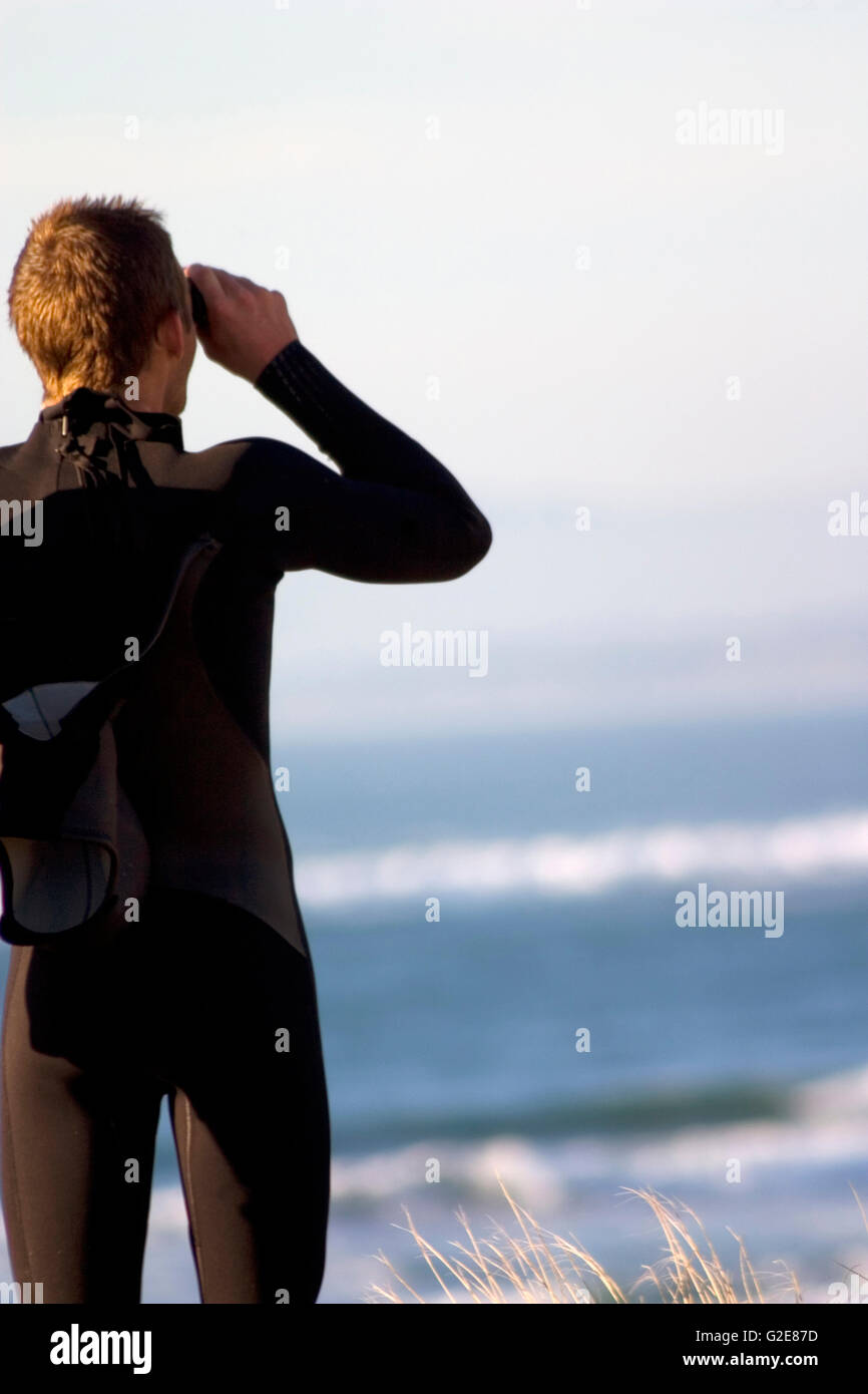 Surfer from Behind Stock Photo - Alamy
