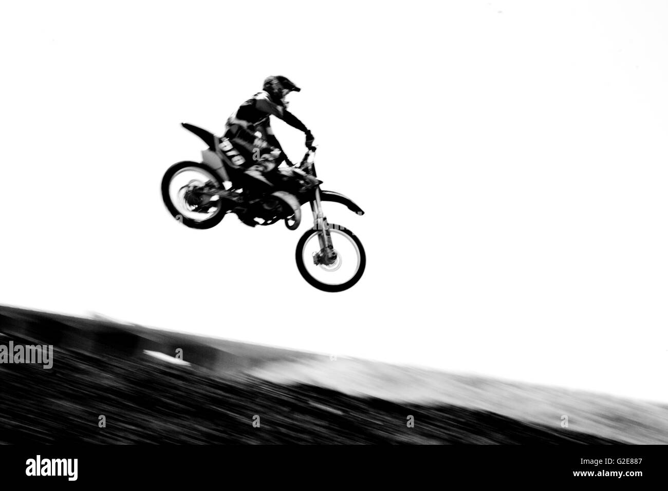 Motocross rider Black and White Stock Photos & Images - Alamy