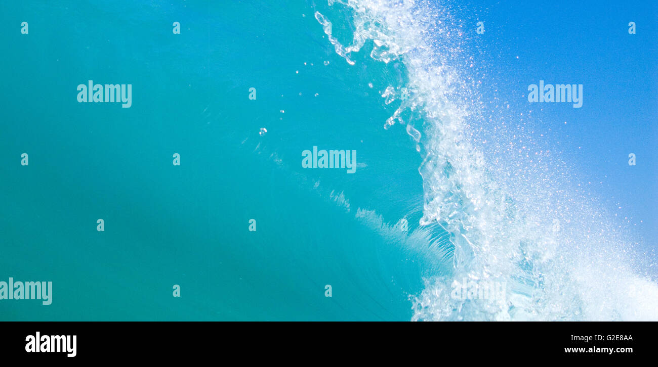 Blue Breaking Wave 2 Stock Photo - Alamy