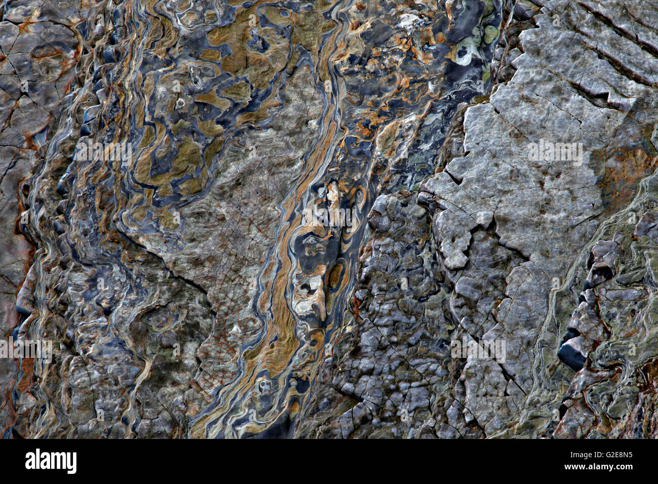 Colored Strata of Cliff Stock Photo - Alamy