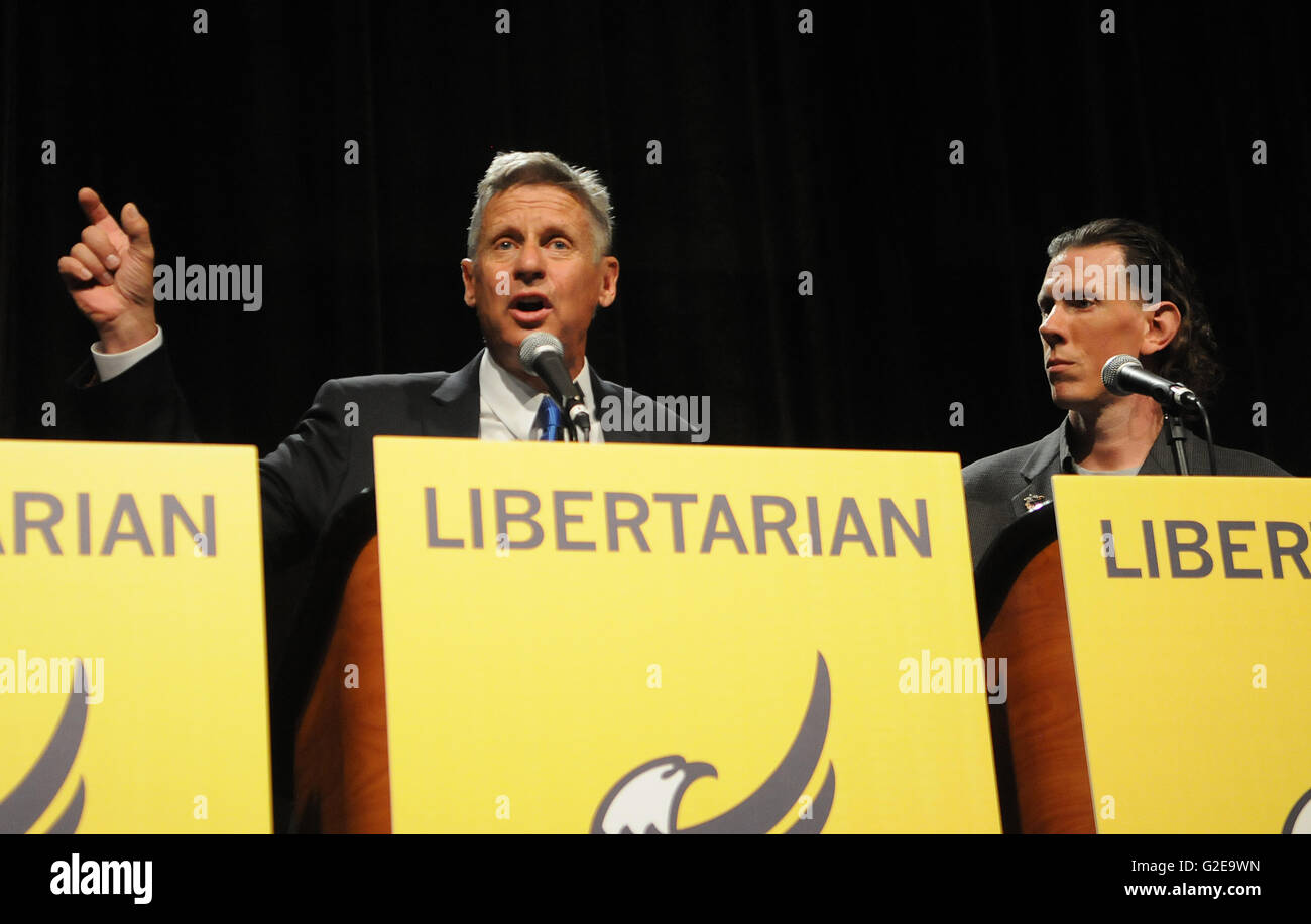 Orlando, Florida, USA. 28th May, 2016. Libertarian party presidential ...