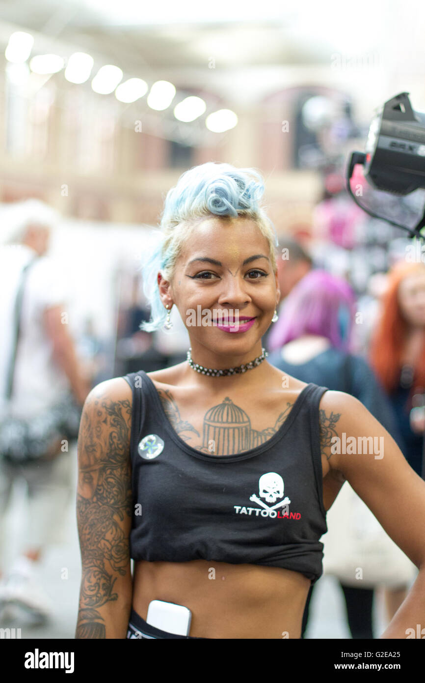 London, UK 28th May, 2016. The Great British Tattoo Show at Alexandra ...